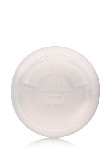 6 oz natural-colored HDPE plastic cylinder round bottle with 24-410 ...