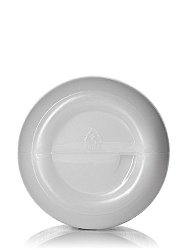 8 oz natural-colored HDPE plastic boston round bottle with 24-410 neck ...