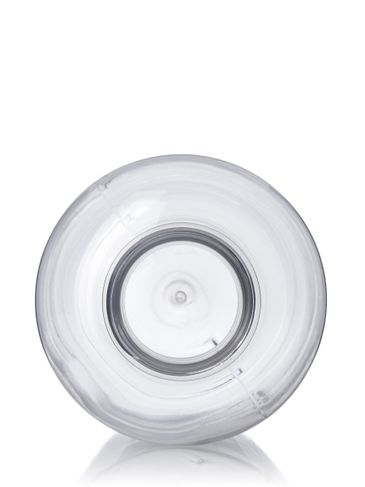 12 oz clear PET plastic boston round bottle with 28-400 neck finish