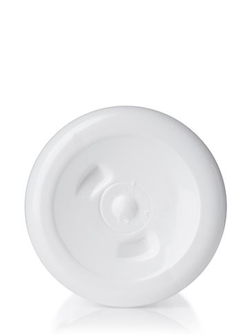 4 oz white PET plastic squat boston round bottle with 20-410 neck finish