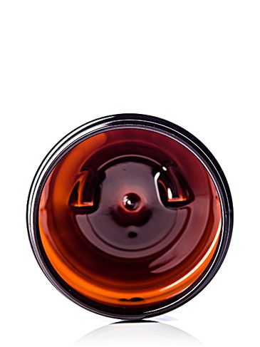 6 oz amber PET plastic single wall jar with 70-400 neck finish