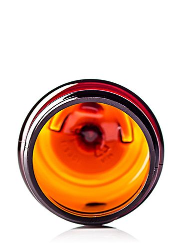 1 oz amber PET plastic single wall UV protection jar with 38-400 neck ...