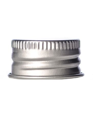 Silver metal 24-410 lid with foam liner