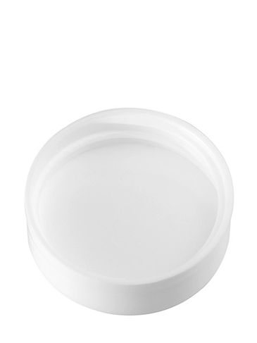 White PP plastic 33-400 smooth skirt lid with foam liner