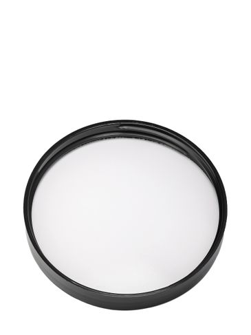 Black PP plastic 70-400 smooth skirt lid with foam liner