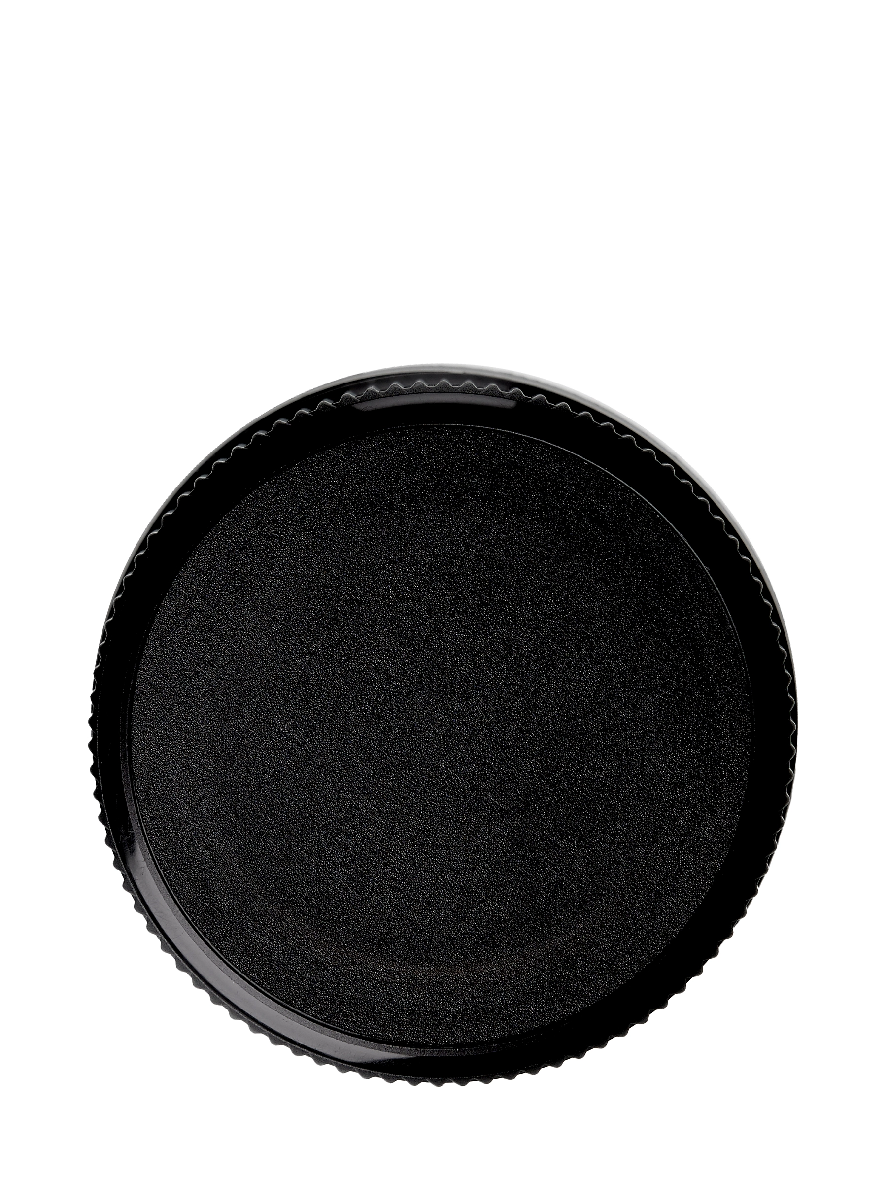 Black HDPE Ribbed 38mm Plug Seal Lid – L498BK