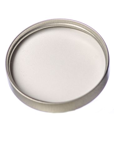 Silver metal 58-400 smooth skirt unishell lid with foam liner
