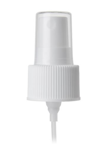 White PP plastic 24-410 ribbed skirt fine mist sprayer with clear ...